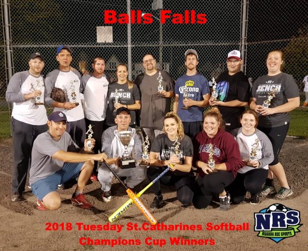 NRS 2018 Tuesday St.Cath Softball Champions Balls Falls | Niagara Rec ...