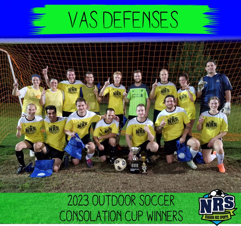 NRS 2023 Outdoor Soccer Consolation Cup Winners Vas Defenses | Niagara ...