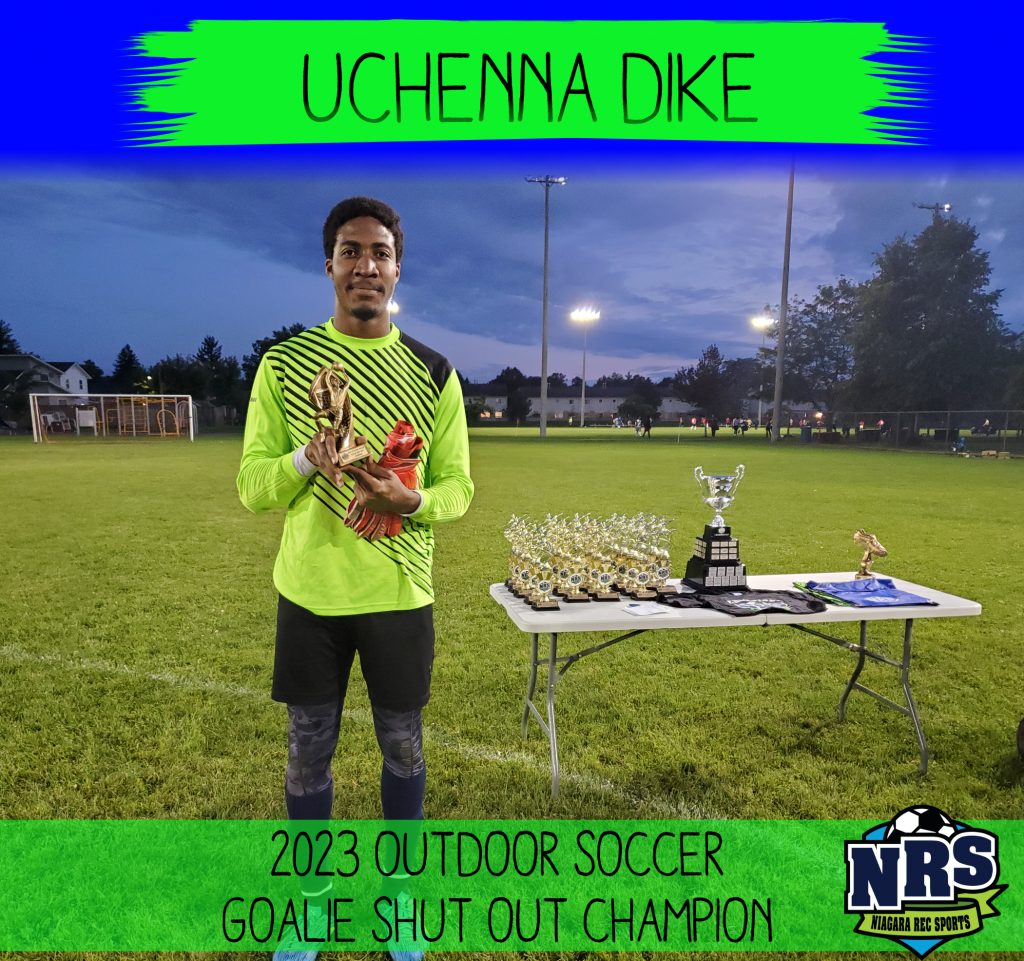 NRS 2023 Outdoor Soccer Goalie Shut Out Champion Uchenna Dike | Niagara Rec Sports