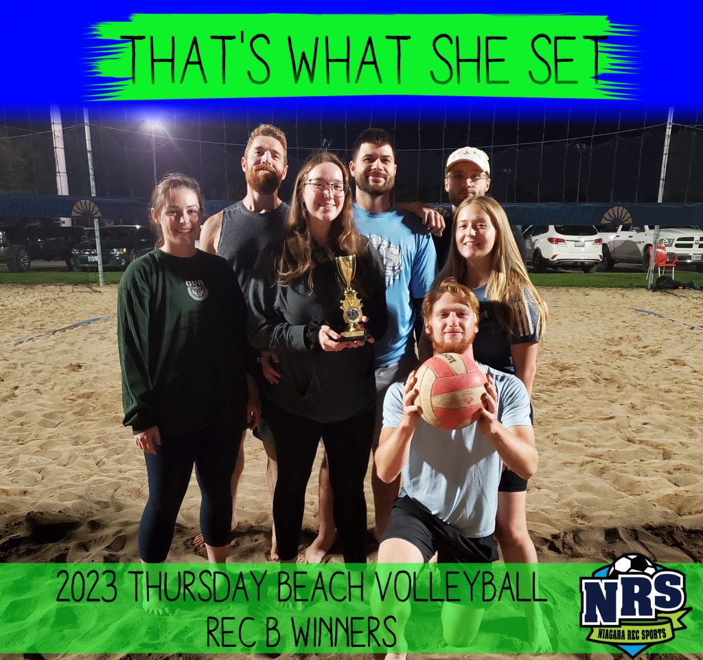 NRS 2023 Thursday Beach Volleyball Rec B Winners That's What She Set ...